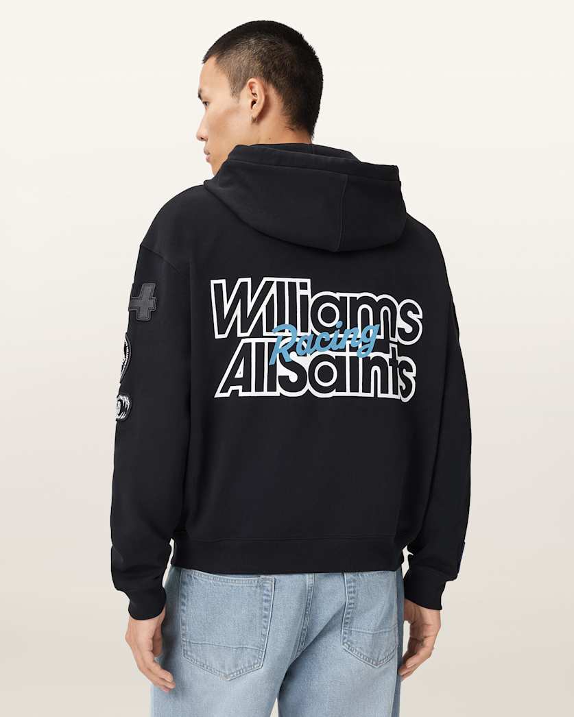 Williams X AllSaints Apex Zip Sweatshirt Jet Black | ALLSAINTS US